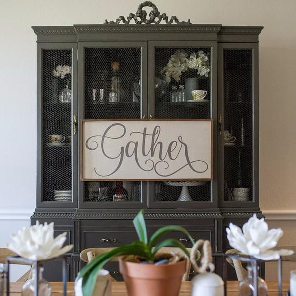 "Gather" Wooden Farmhouse Sign - Madi Kay Designs