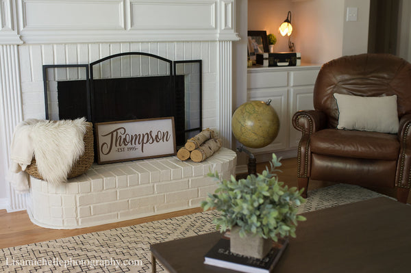 Personalized Family Name Wooden Framed Sign - Madi Kay Designs